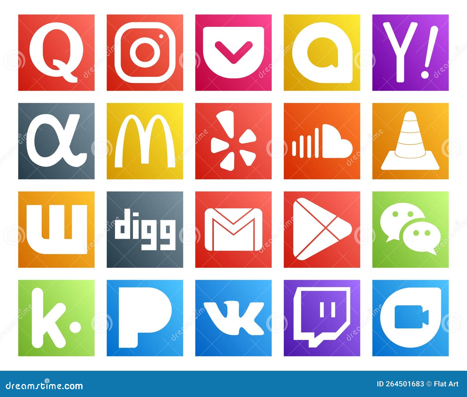 Digg Social Media Logo Cartoon Vector | CartoonDealer.com #119245073