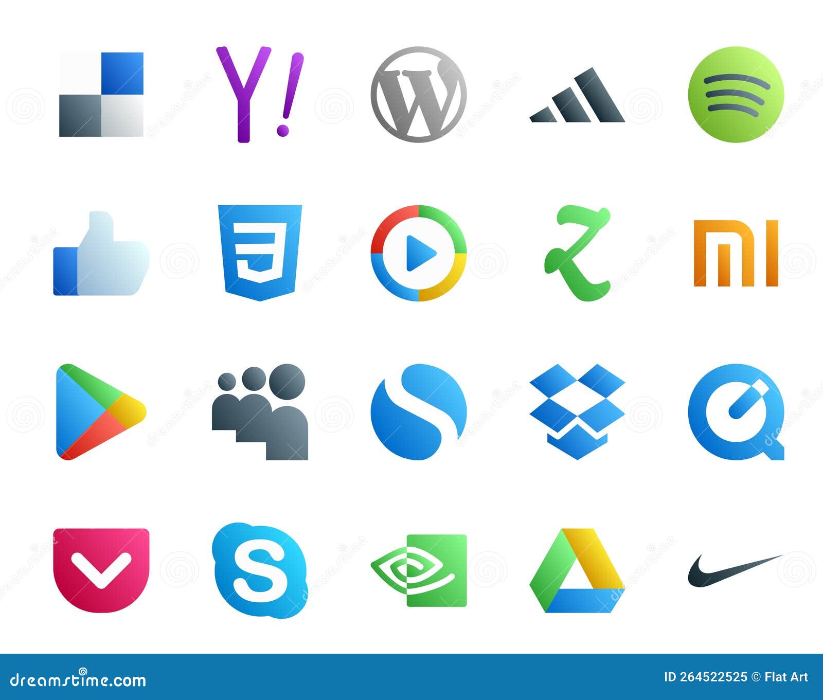 20 Social Media Icon Pack Including Dropbox. Myspace. Css. Apps ...