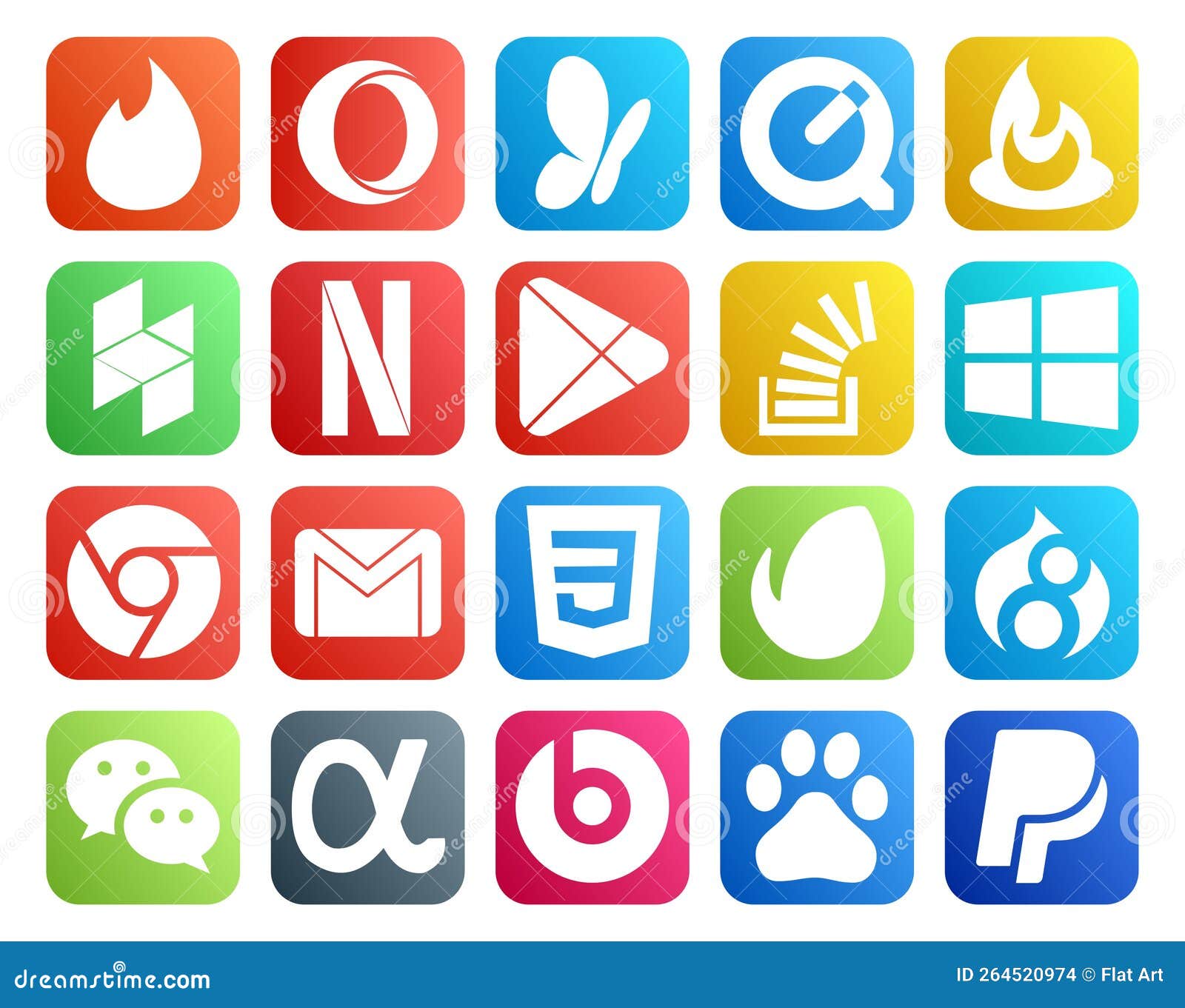 20 Social Media Icon Pack Including Mail. Gmail. Apps. Chrome Editorial ...