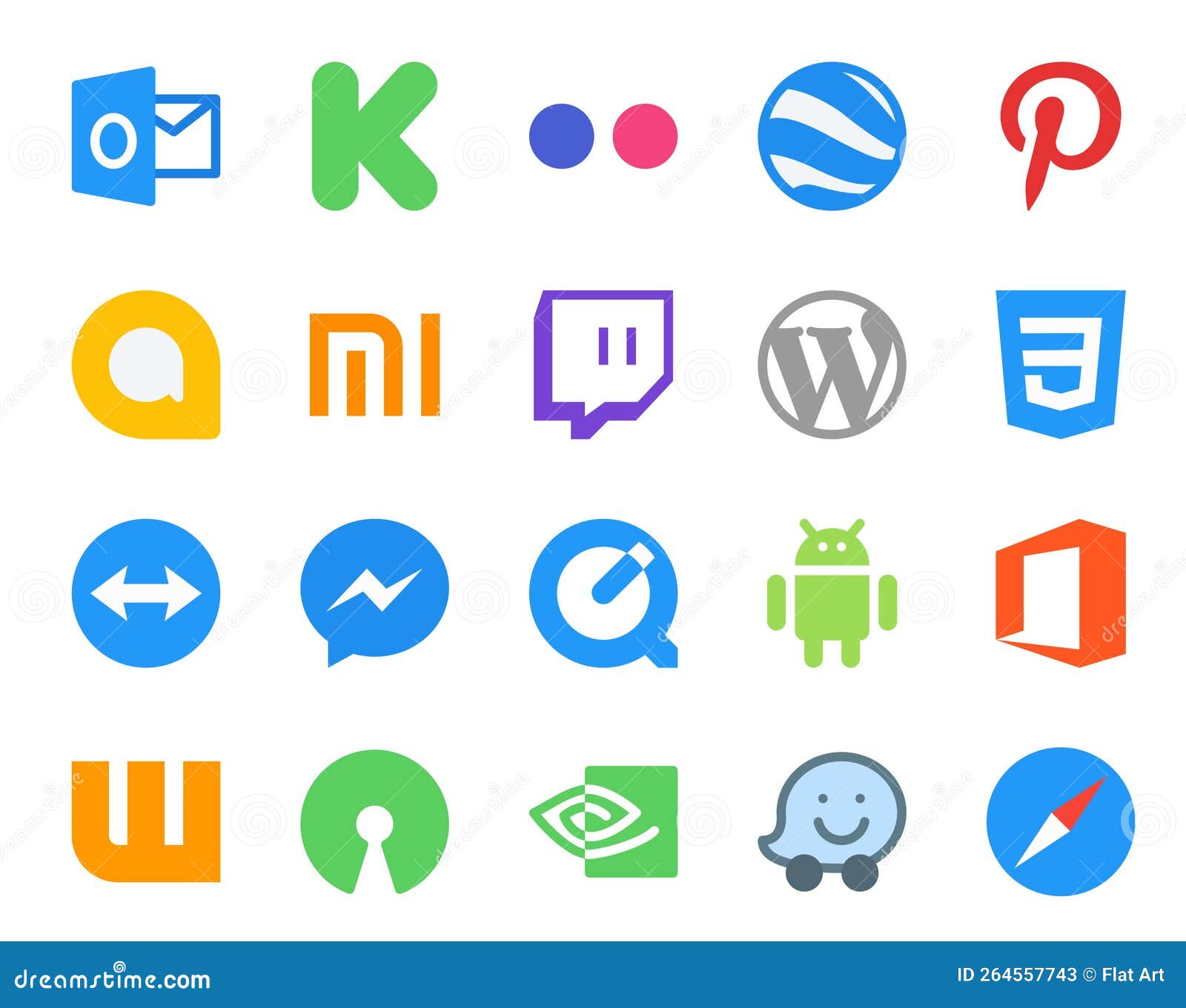 20 Social Media Icon Pack Including Open Source. Office. Wordpress ...