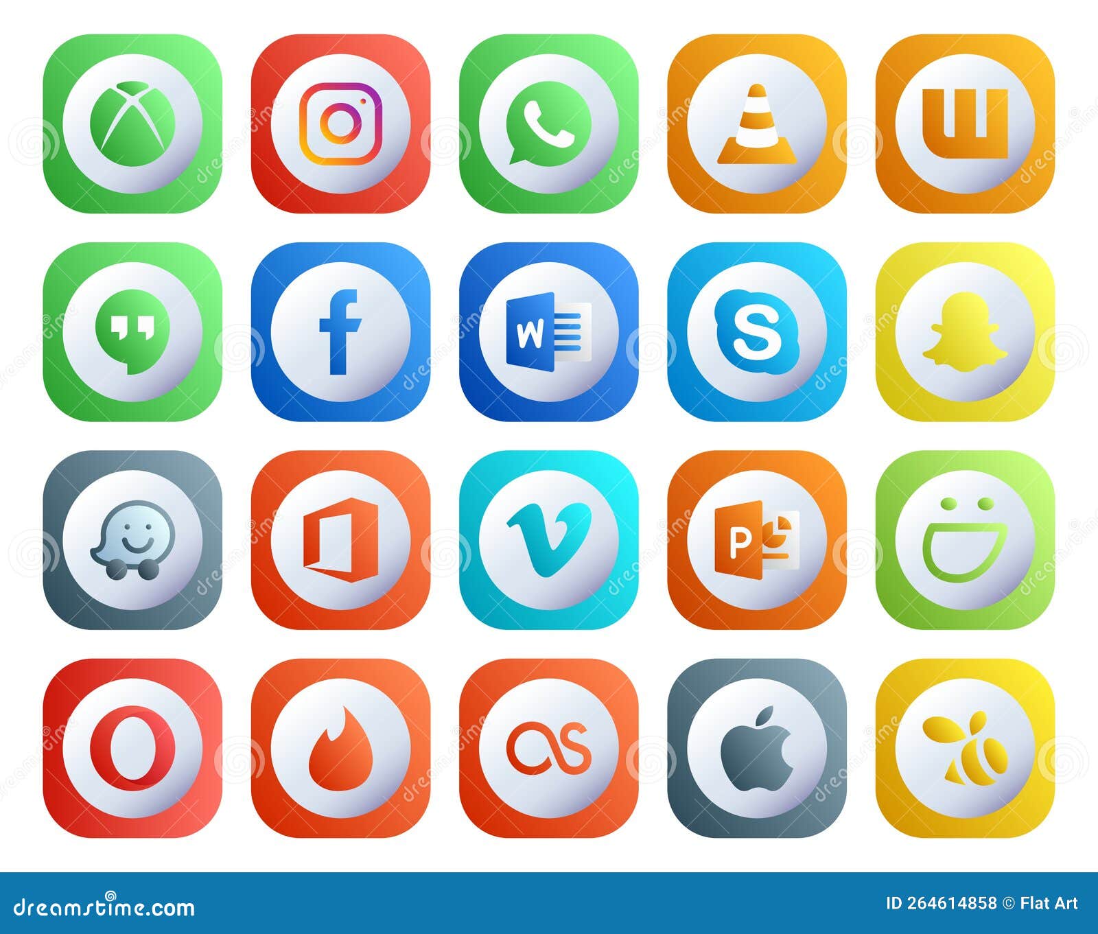 20 Social Media Icon Pack Including Powerpoint. Vimeo. Facebook. Office ...