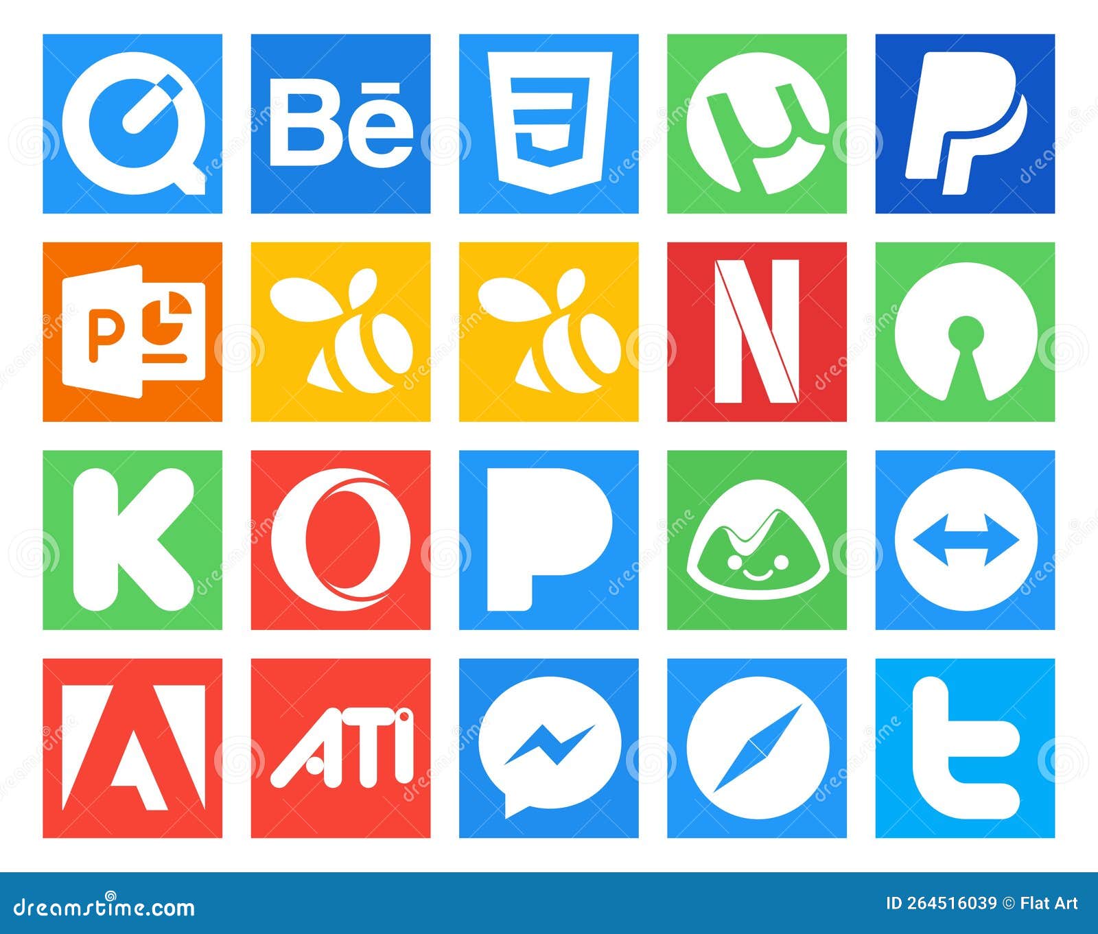 20 Social Media Icon Pack Including Safari. Ati. Open Source. Adobe ...