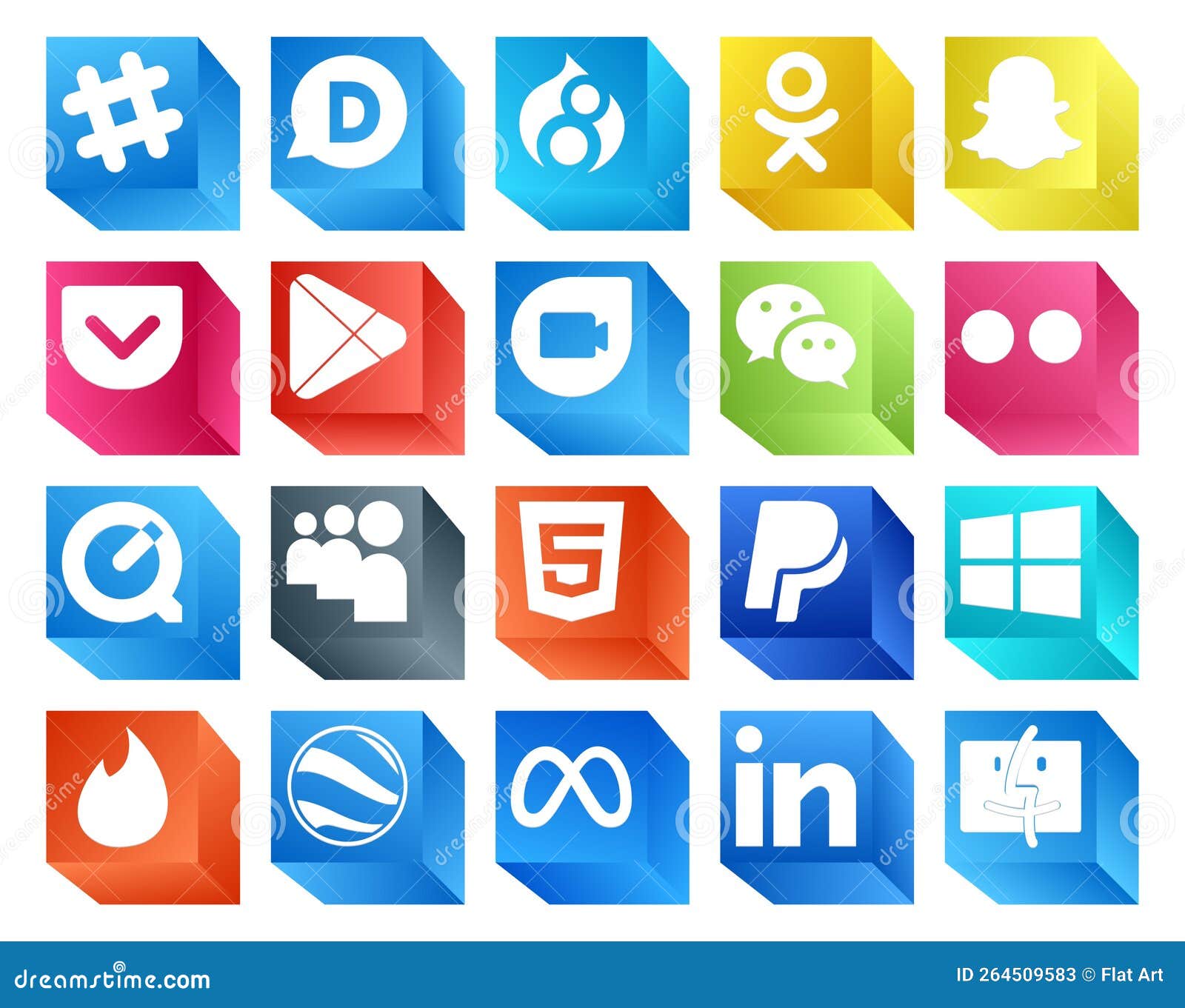 20 Social Media Icon Pack Including Windows. Html. Apps. Myspace ...