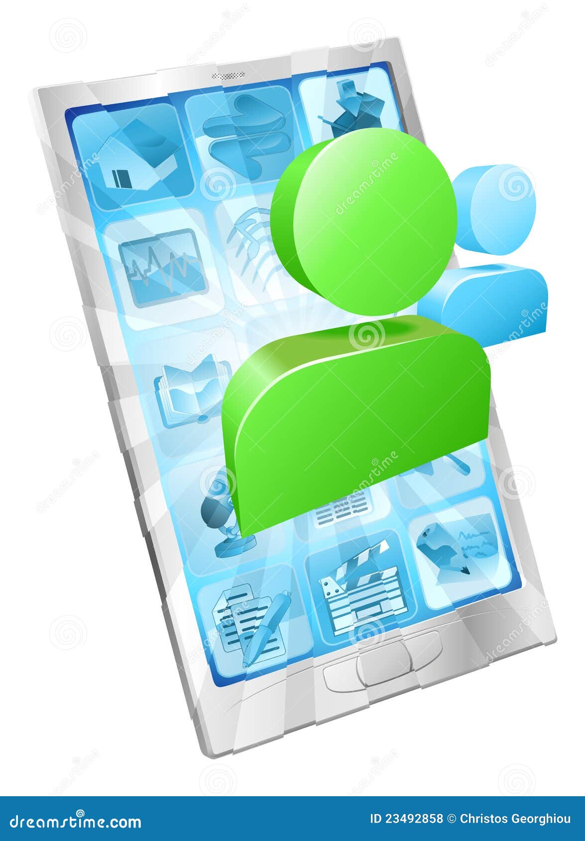 Social Media Icon Phone App Concept Stock Vector - Illustration of ...