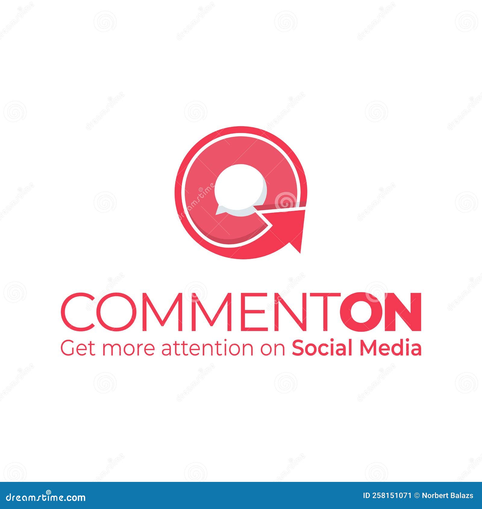Get More Comments on Social Media. Comment on the Logo Template Stock ...