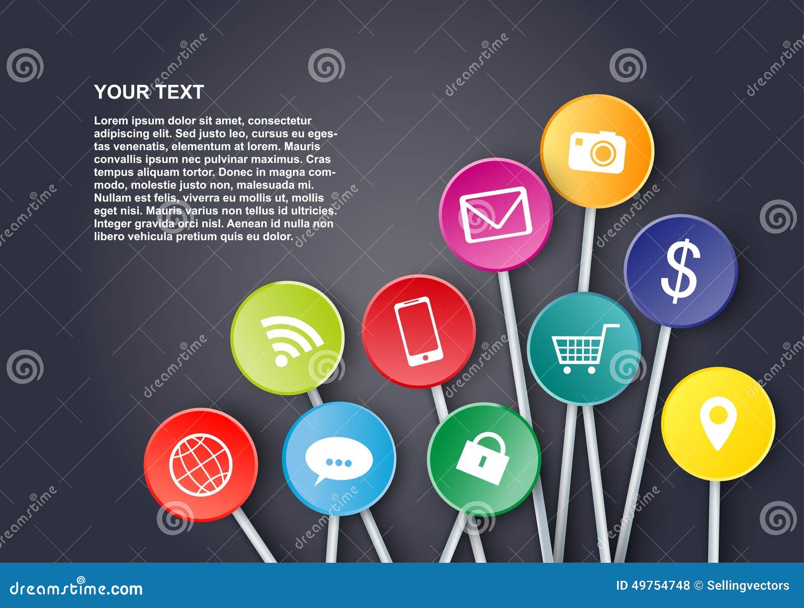 Social media icons design stock vector. Illustration of collection ...