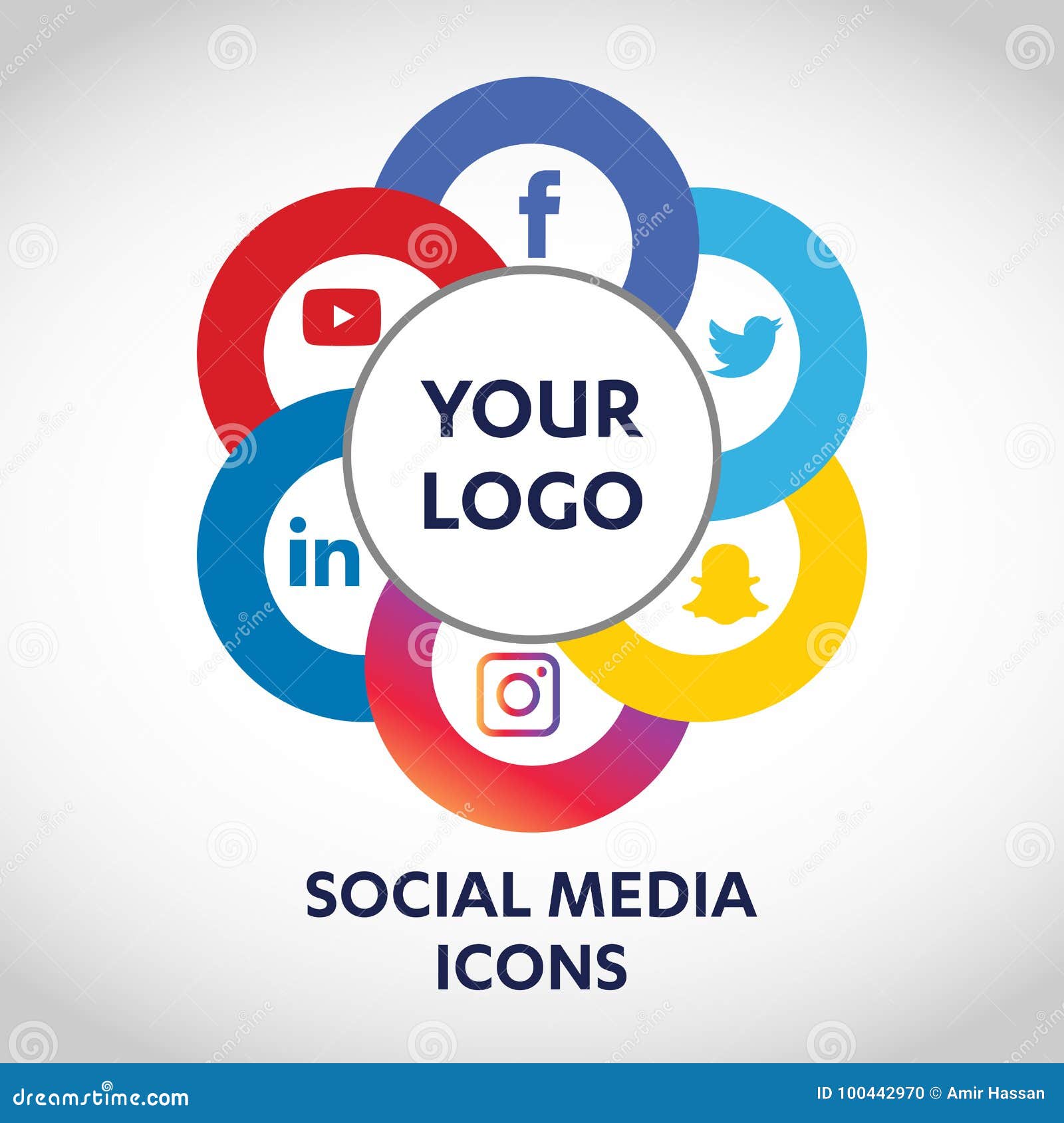 Social Media Icons editorial image. Illustration of creative - 100442970