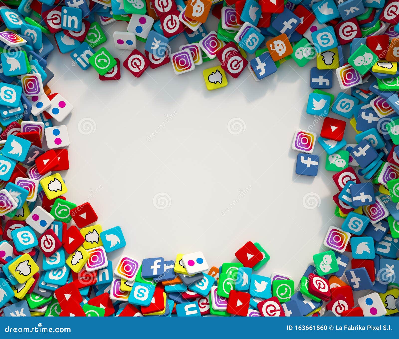 Social media icons frame editorial image. Illustration of marketing ...
