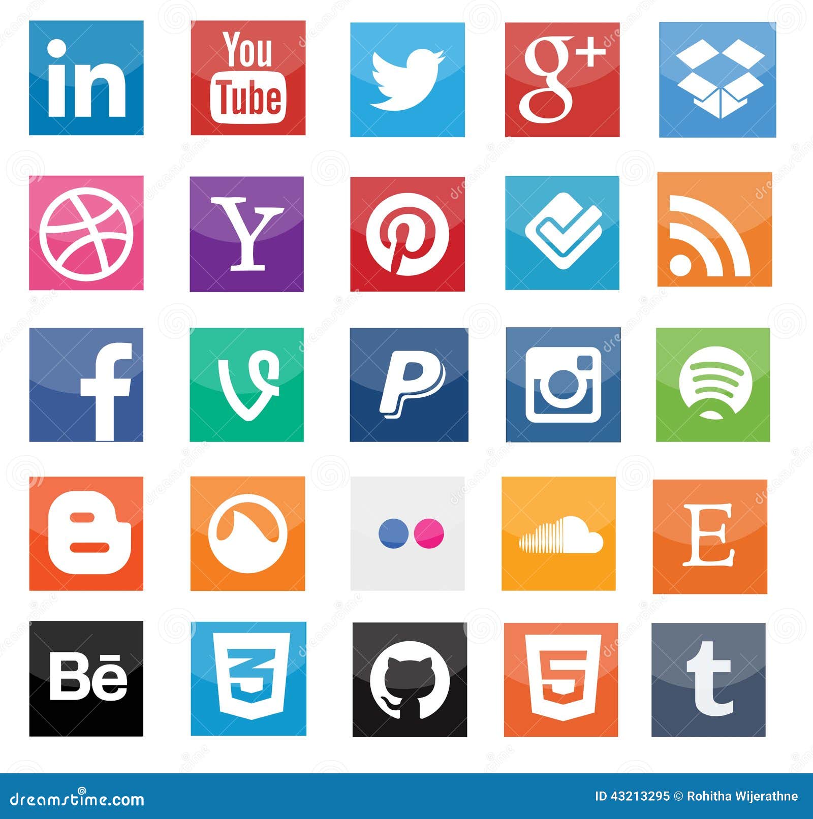 Social media icons editorial image. Illustration of symbol - 43213295