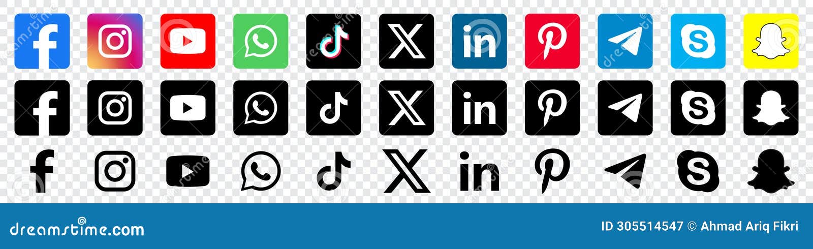 Social Media Icons. Realistic Social Media Logotype Collection. Set ... Social Media Icons. Realistic Social Media Logotype Collection. Set ...