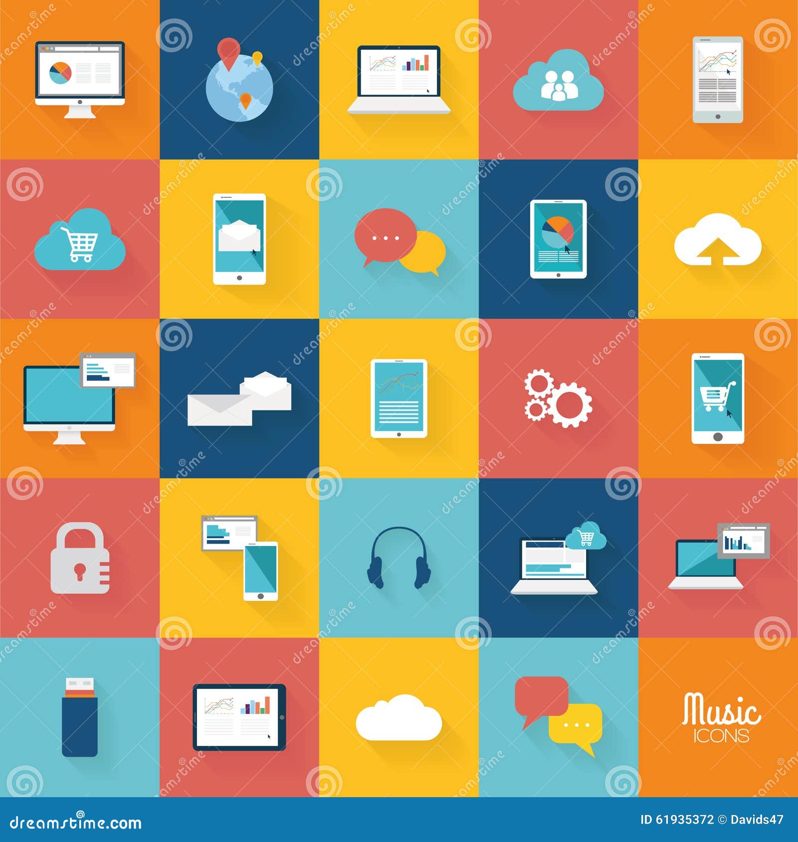 Social media icons stock vector. Illustration of group - 61935372