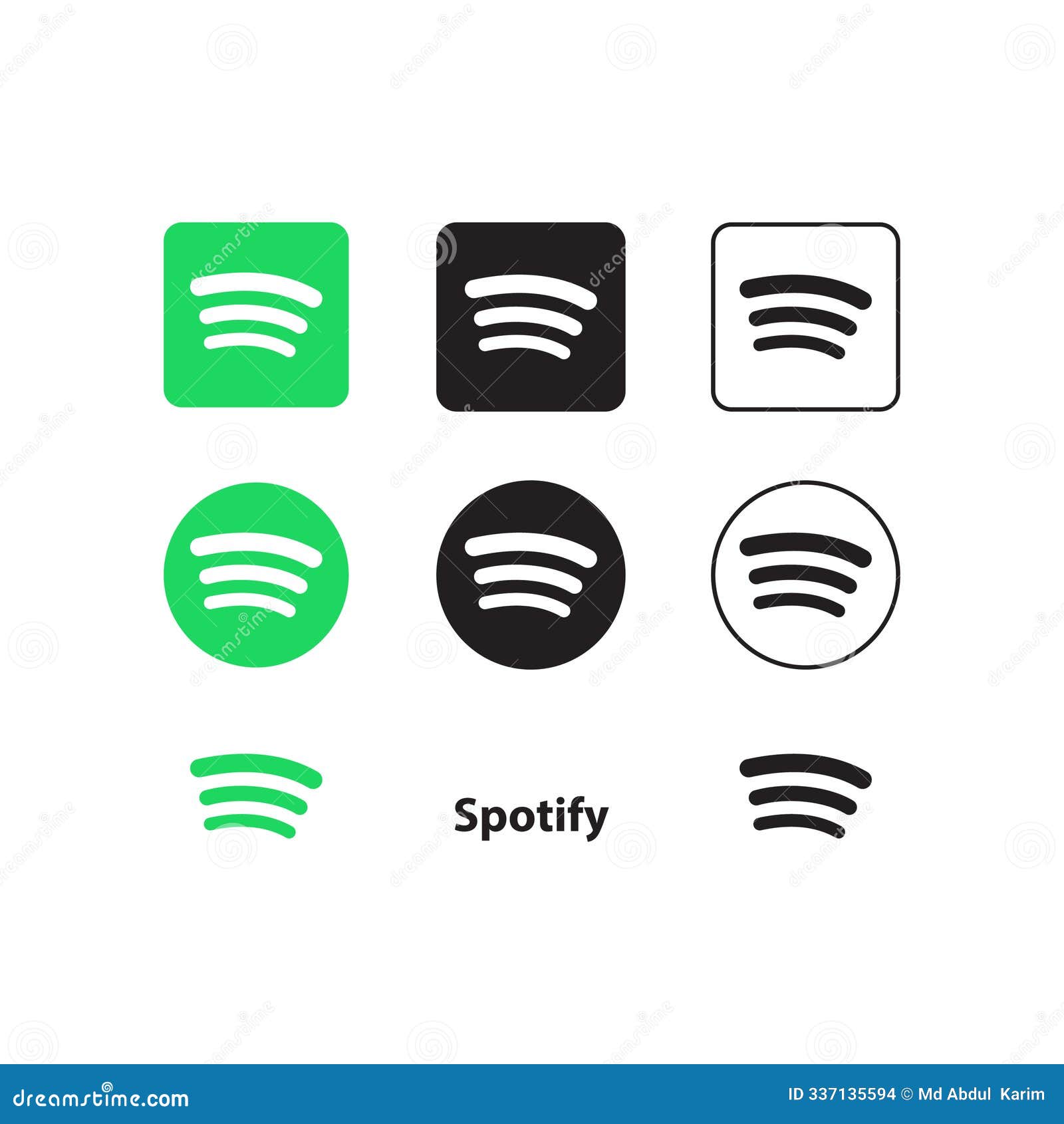 Spotify Vector Logo Icon Set. Vector Illustration | CartoonDealer.com ...