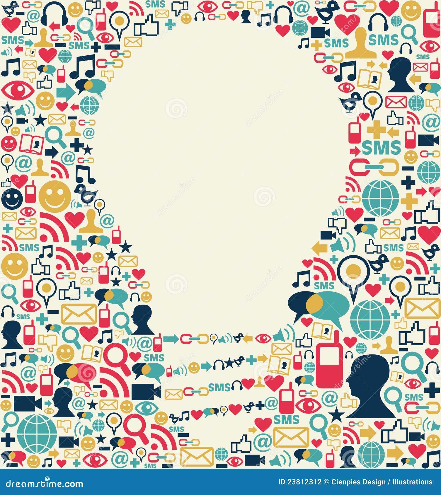 Social media idea texture stock vector. Illustration of discussion ...