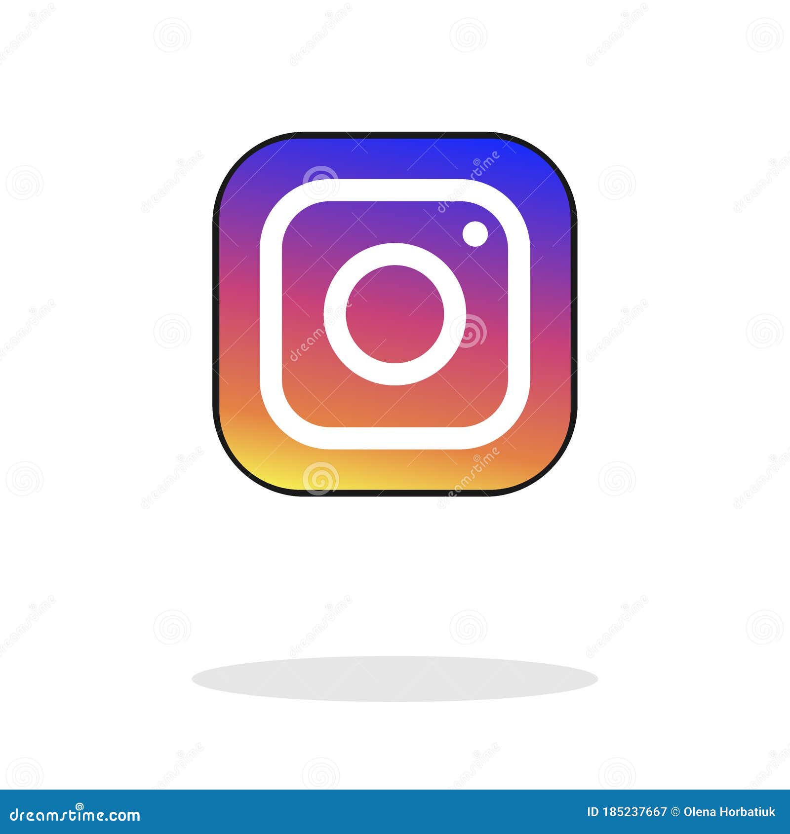 Social Media Instagram Icon Colour Gradient. Icon Color Editorial ...