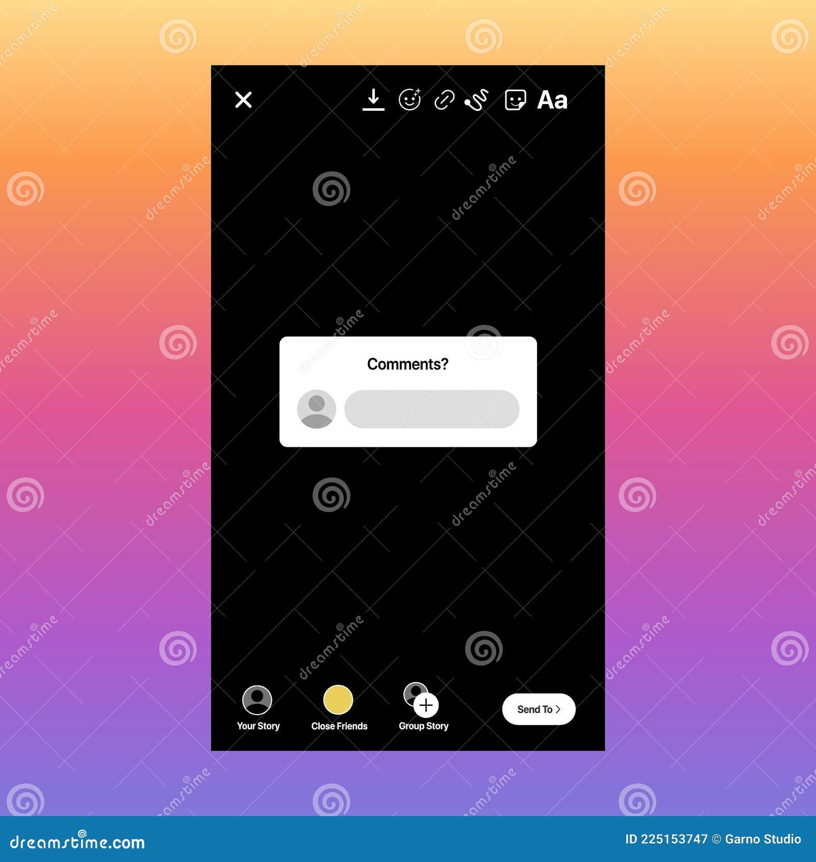 Social Media Interface Template Frame for Social Network Comments Stock ...