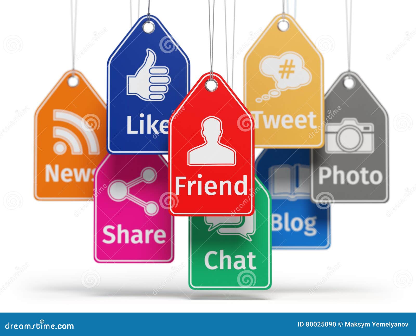 Social Media Internet Communication Concept. Signs of Apps Stock ...