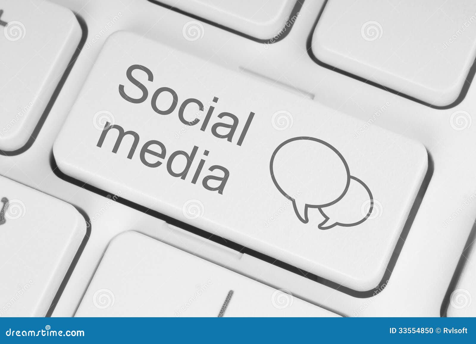 Social Media Keyboard Button Stock Photo - Image of button, networking ...