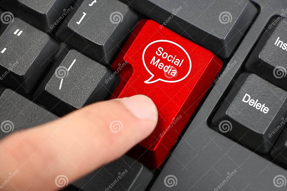 Social Media keyboard stock image. Image of communication - 40964315