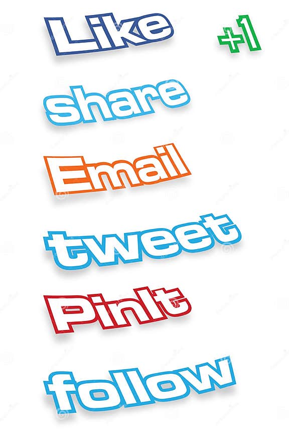 Social Media Labels stock illustration. Illustration of advertising ...
