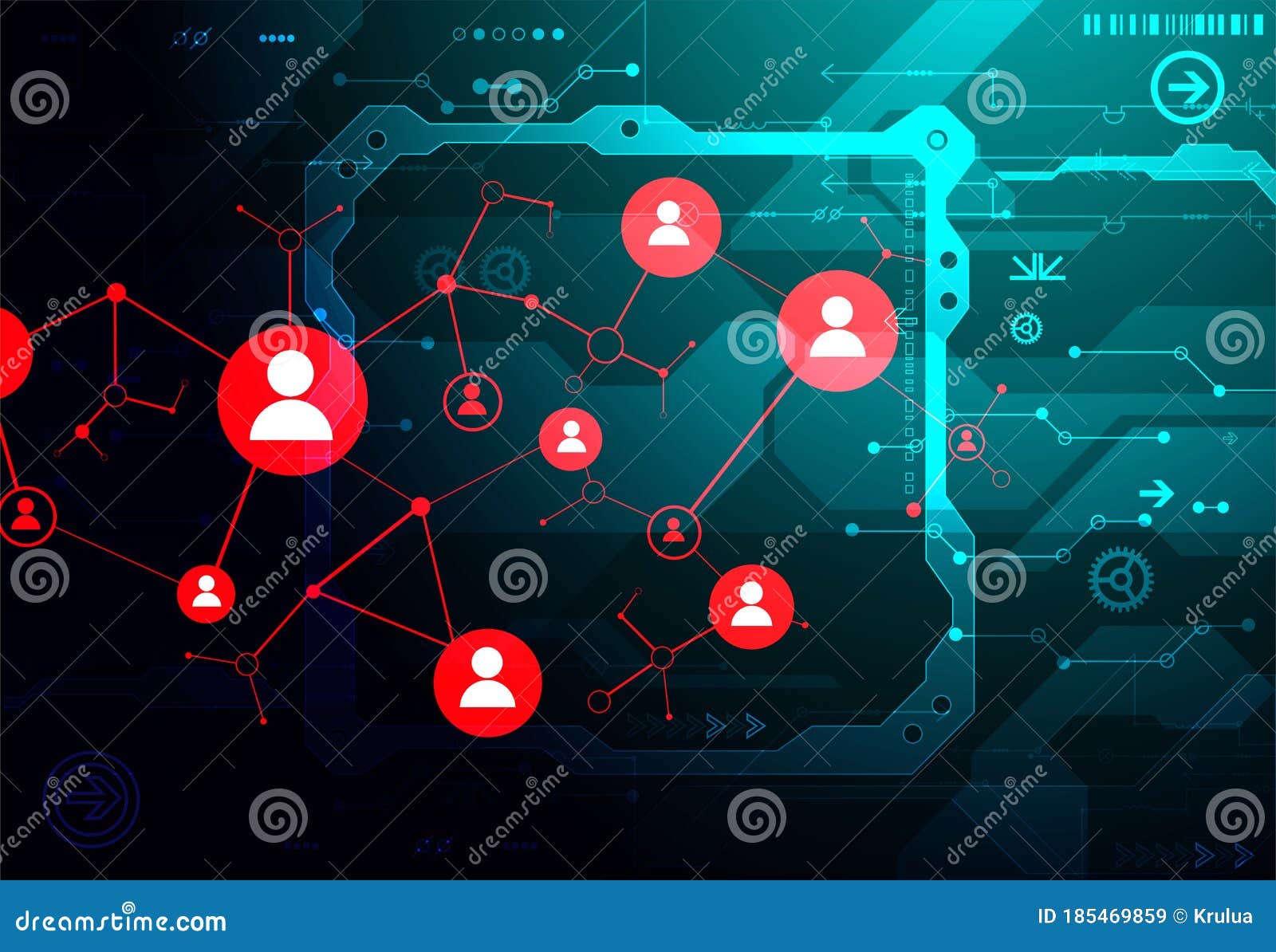 Social Media Light Vector Background. Communication Concept Stock ...