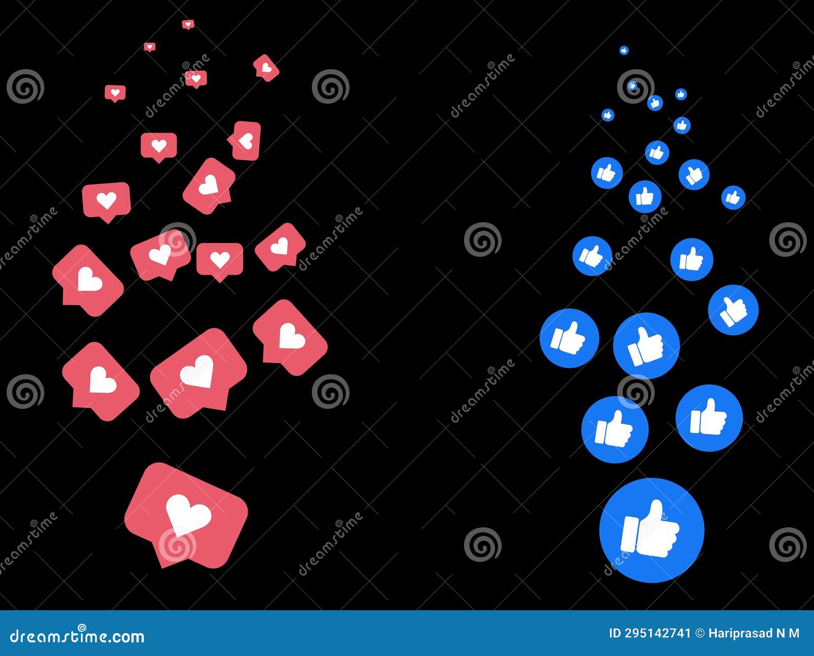 Social Media Like Button Icon .love Button Seamless Pattern Image ...