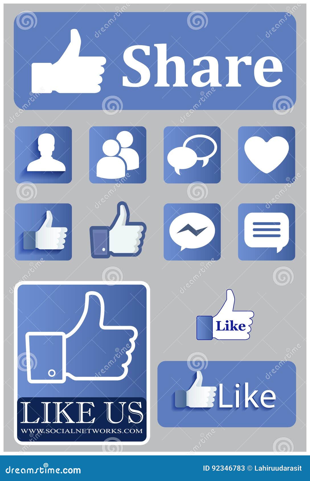 Social Media Like Icons editorial stock photo. Illustration of button ...