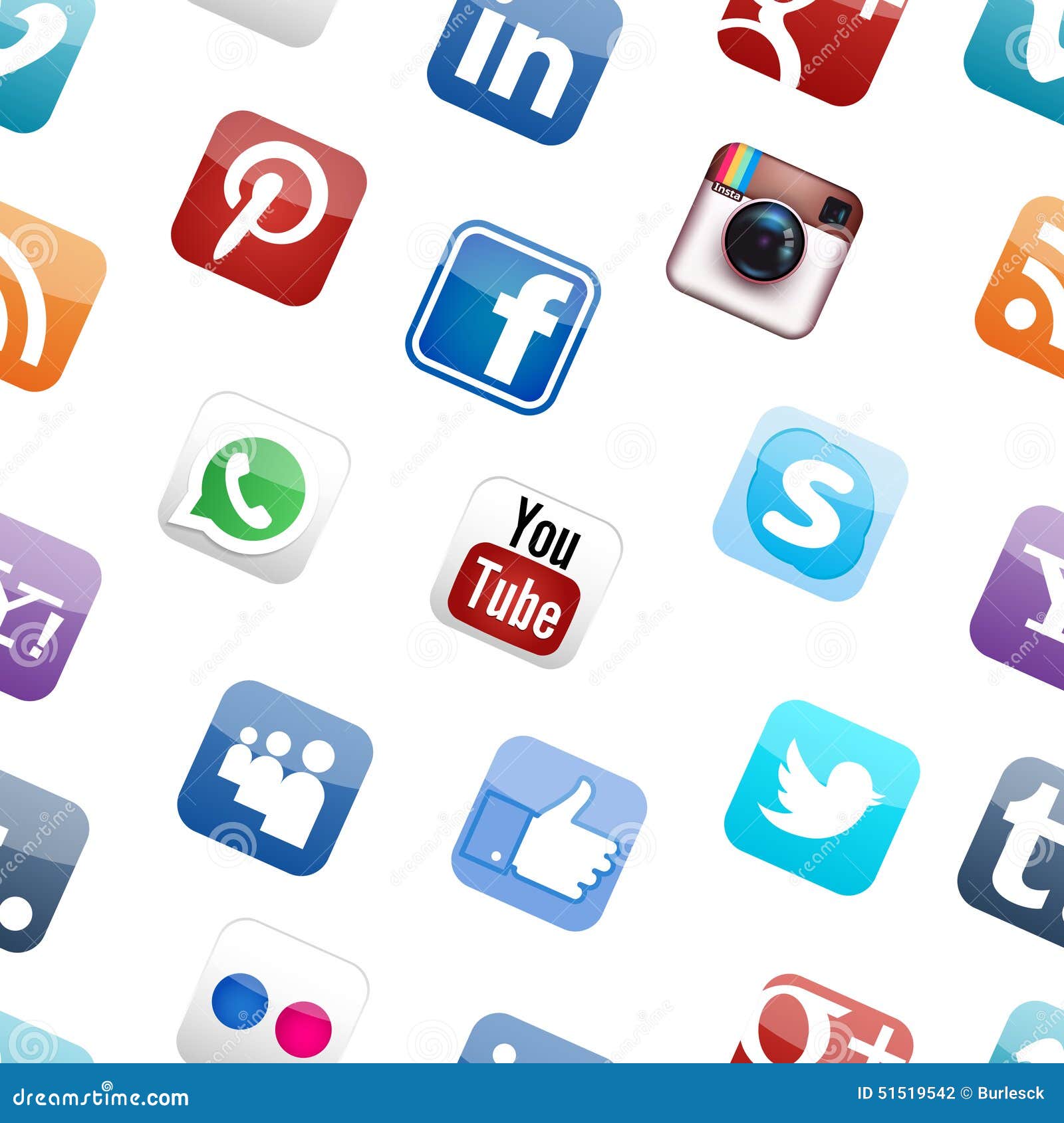 Social Media Logo Background Editorial Photography - Illustration of ...