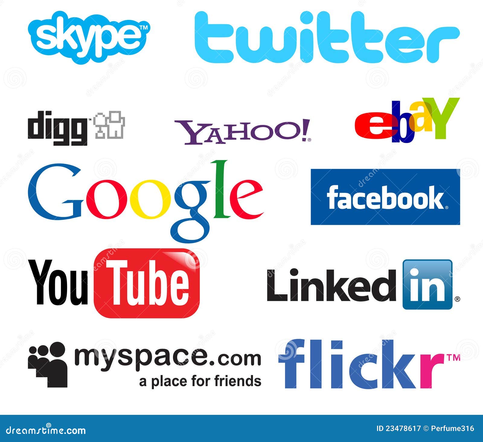 Social media logos editorial photography. Illustration of networking ...