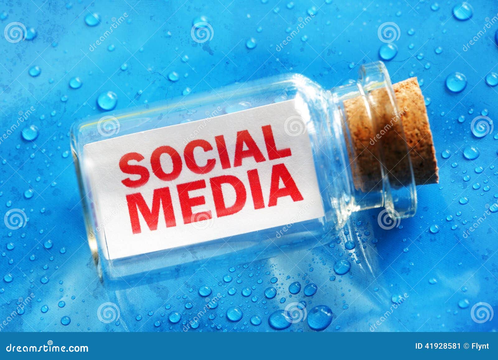 Social Media Message in a Bottle Stock Image - Image of marketing ...