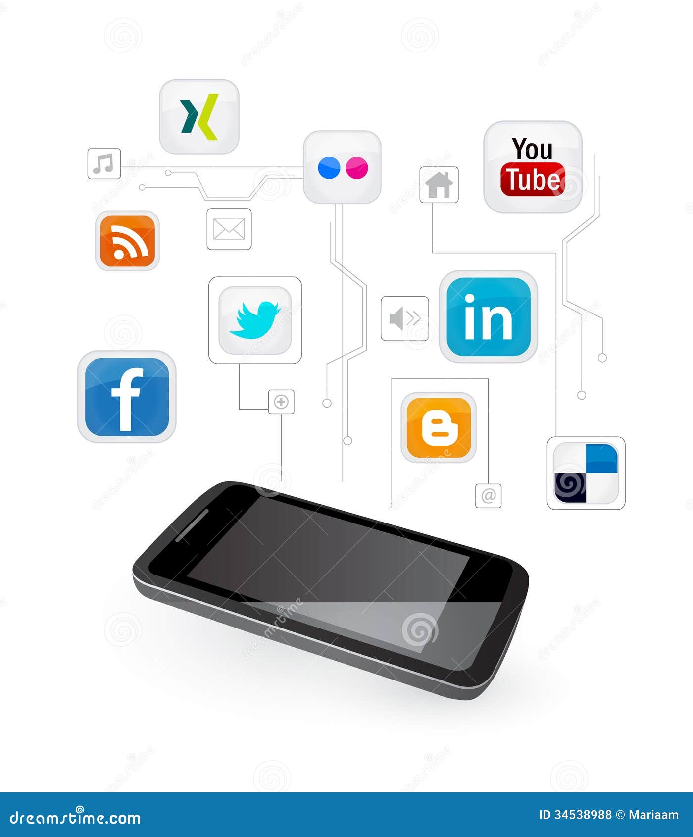 Mobile Phone Front View Display With Payment Gateway Logos Vector ...