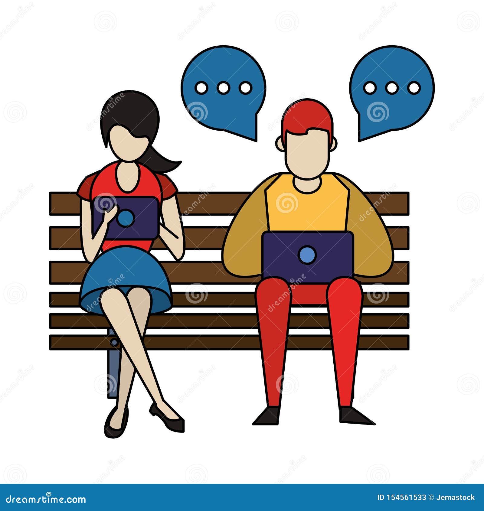 Social Media Network Chatting Cartoon Stock Vector - Illustration of ...