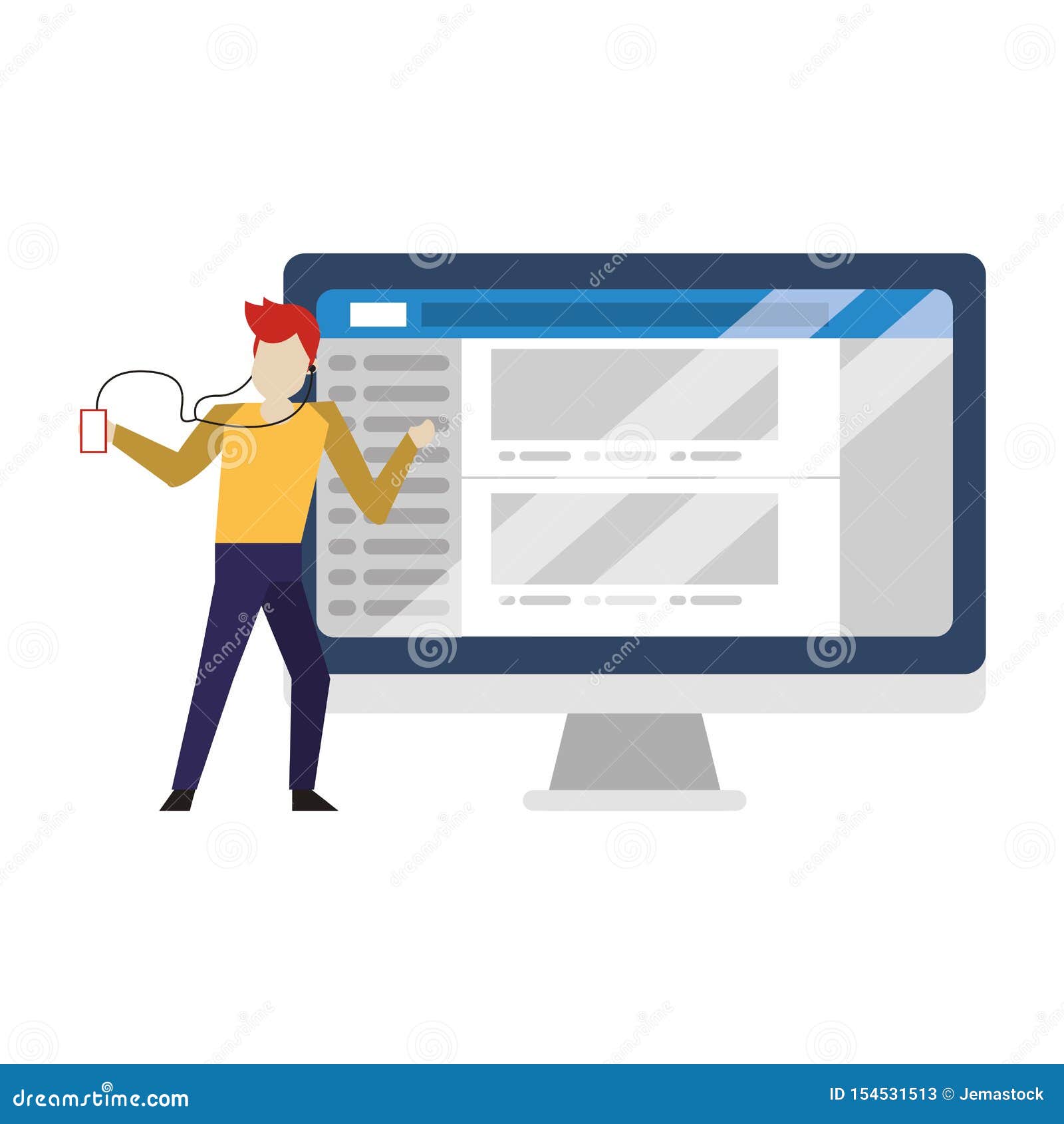 Social Media Network Chatting Cartoon Stock Vector - Illustration of ...