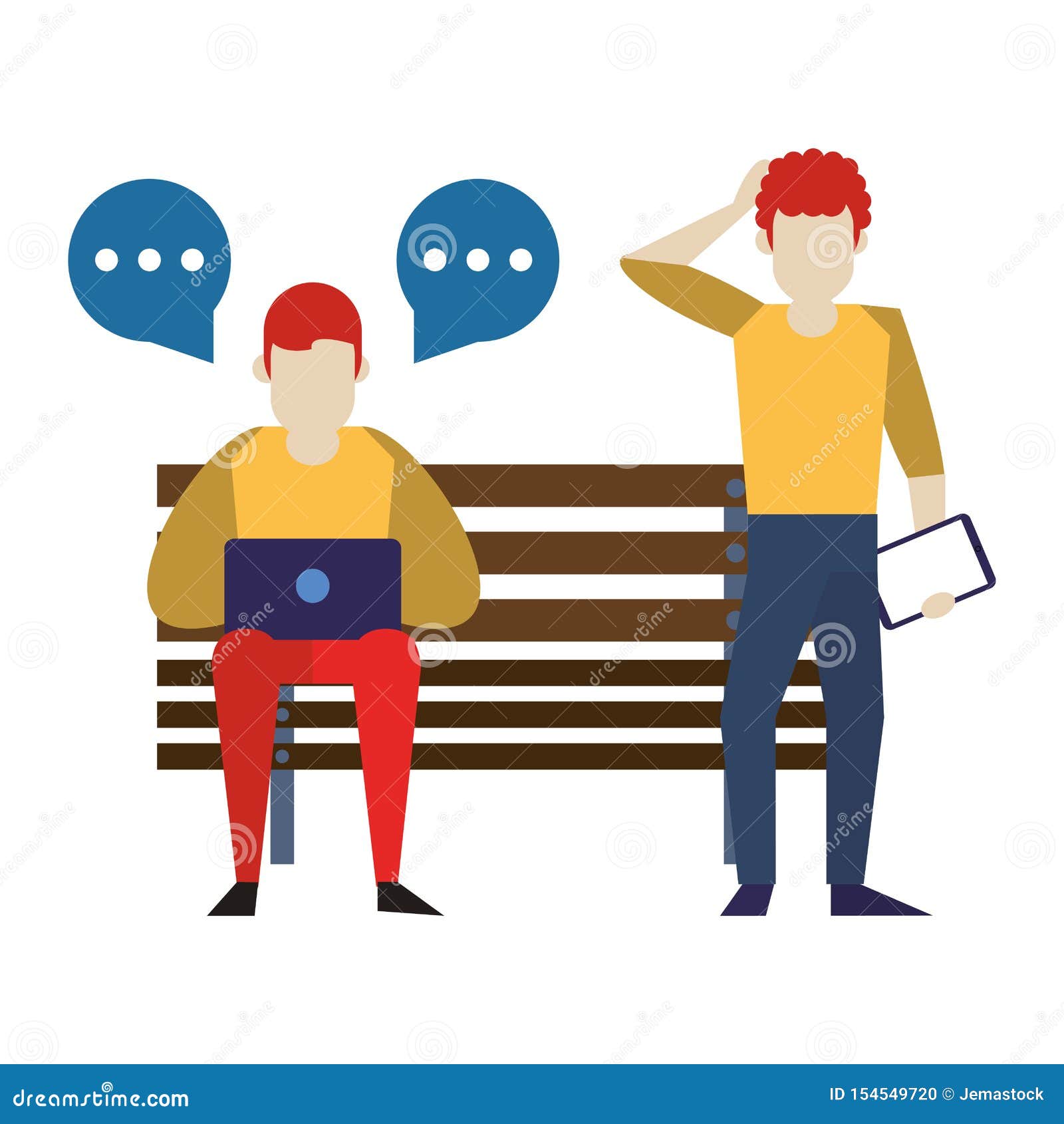Social Media Network Chatting Cartoon Stock Vector - Illustration of ...