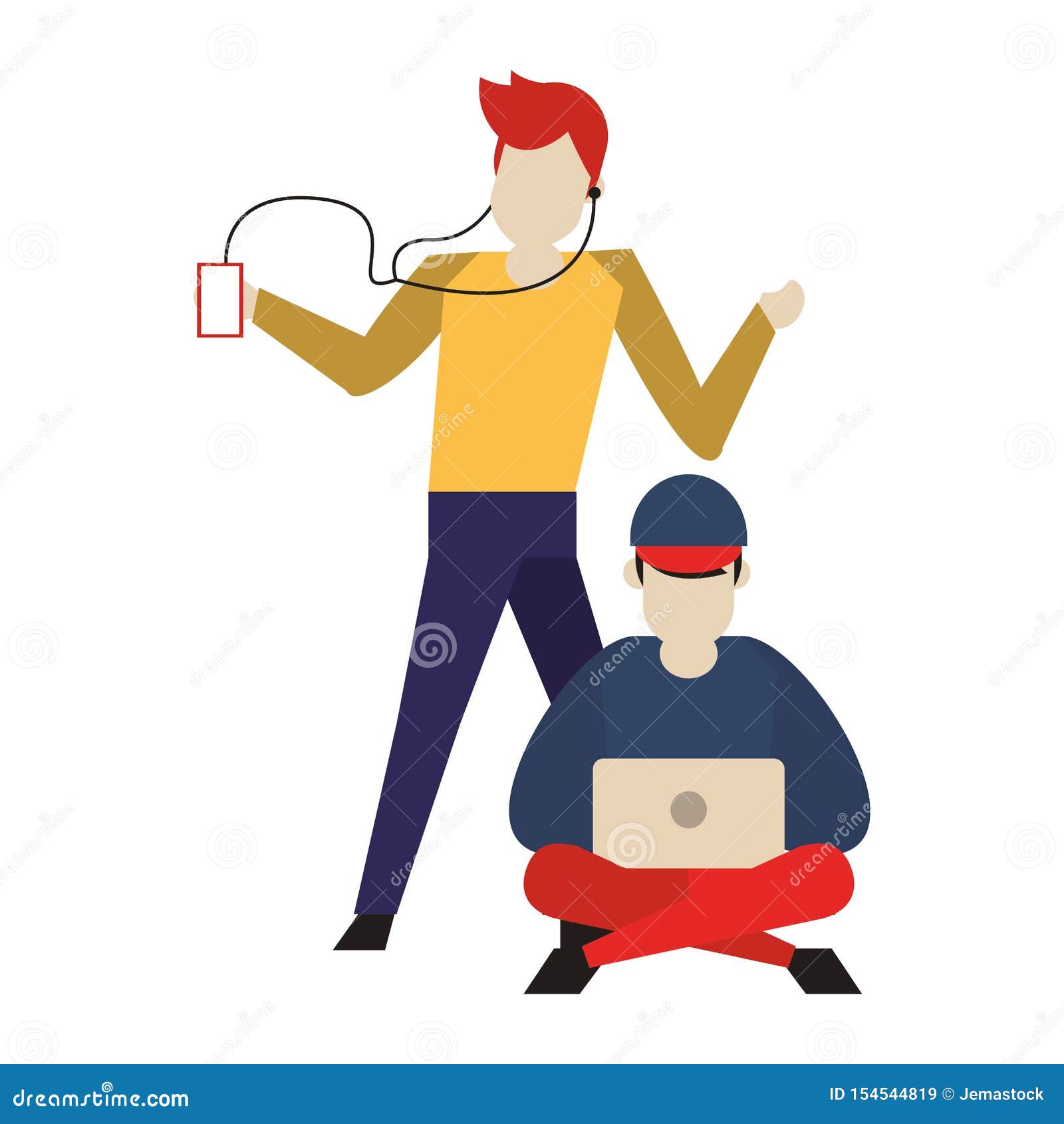 Social Media Network Chatting Cartoon Stock Vector - Illustration of ...