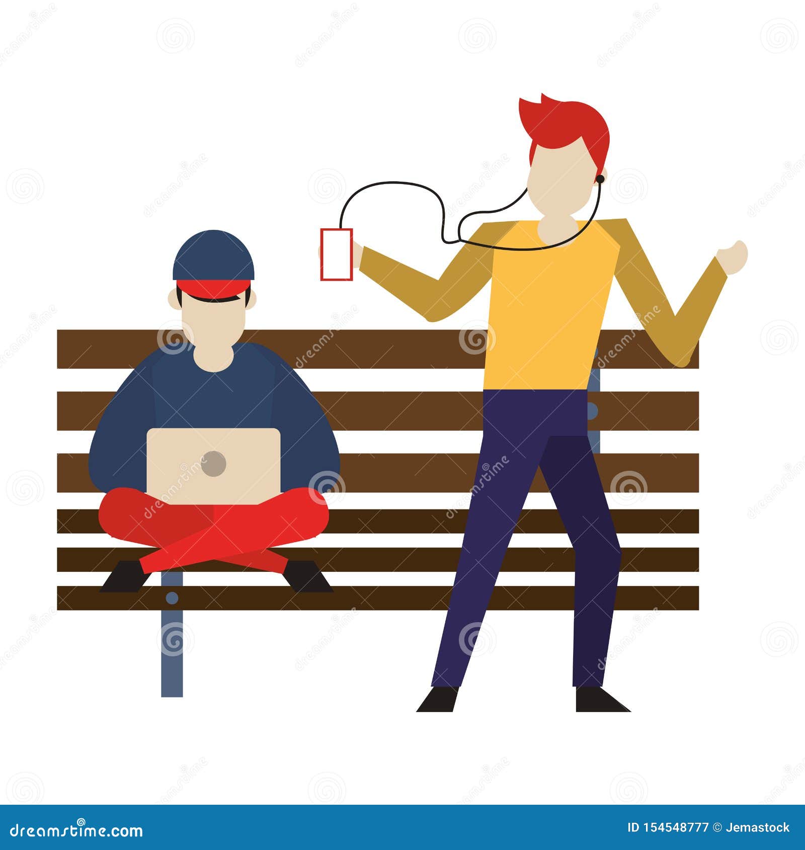 Social Media Network Chatting Cartoon Stock Vector - Illustration of ...