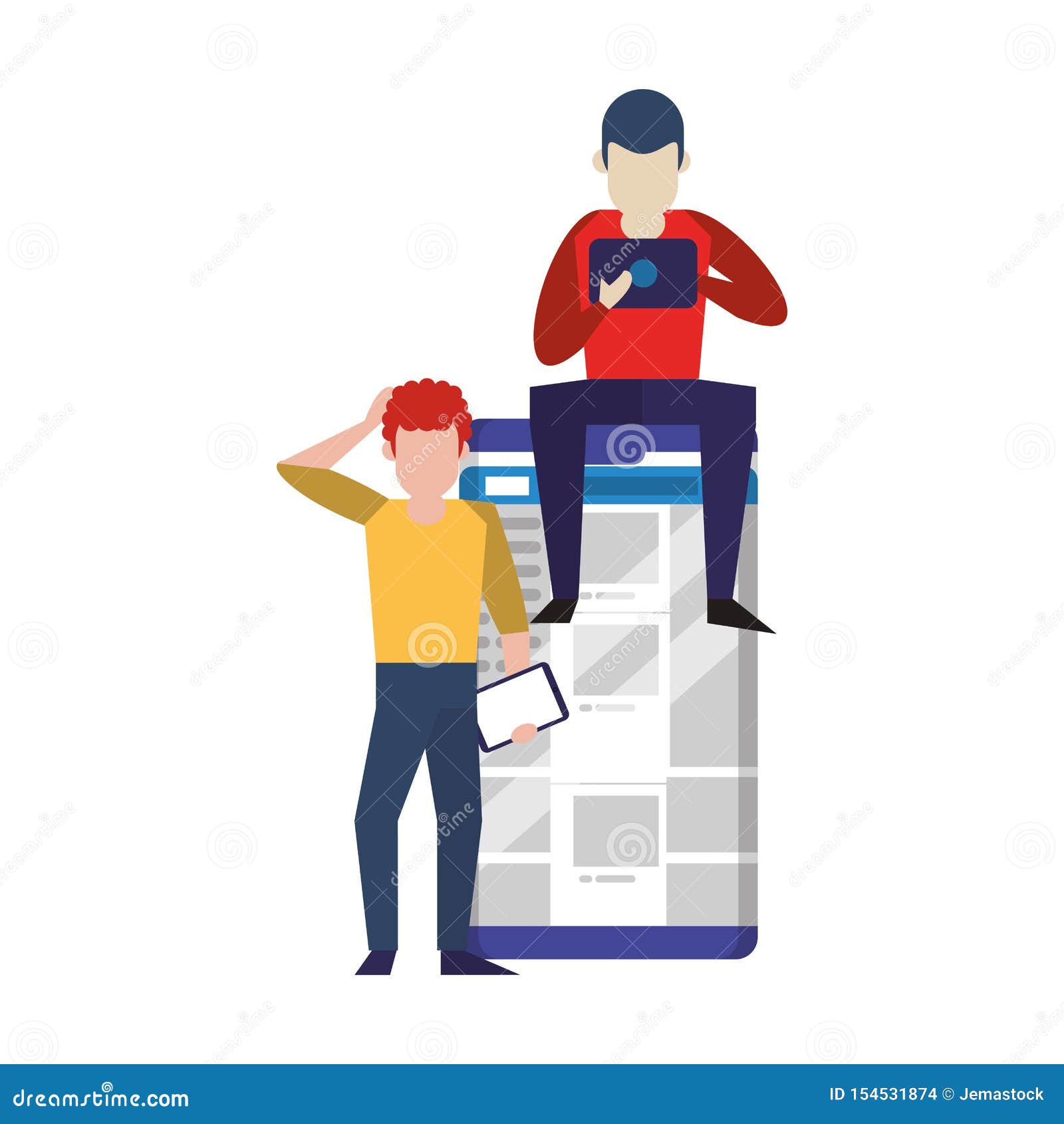 Social Media Network Chatting Cartoon Stock Vector - Illustration of ...