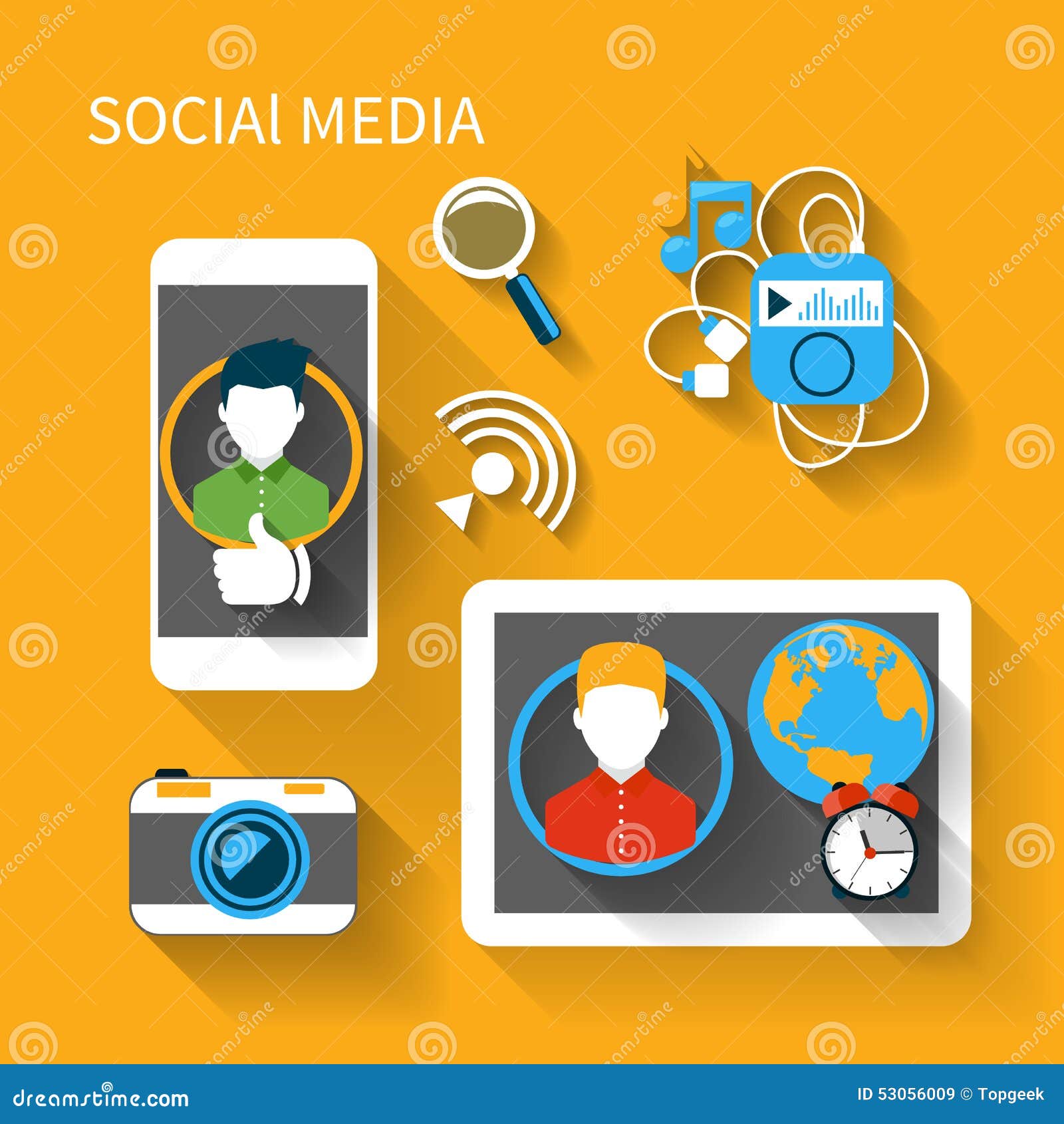 Social Media Network Connection Concept Stock Vector - Illustration of ...