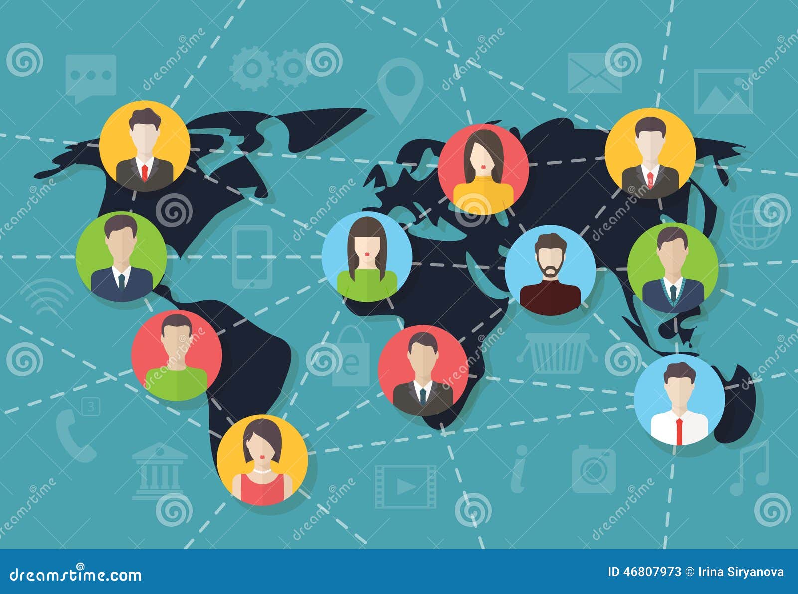 Social Media Network Connection Concept, Vector Stock Vector ...