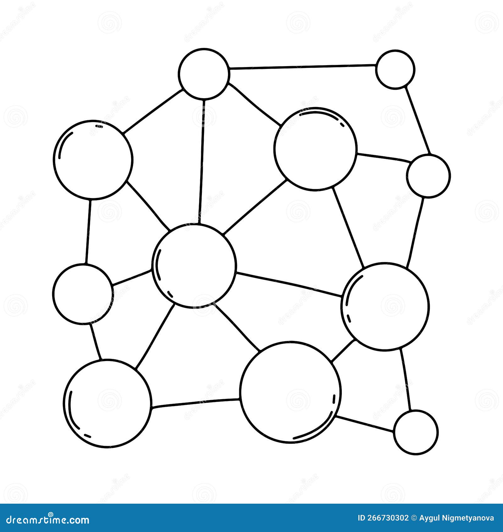 Social Media Network Connection Scheme in Hand Drawn Doodle Style ...