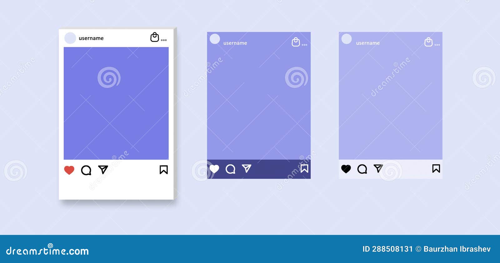 Social Media and Social Network, Feed Post Mock Up. Post Frame Mockup ...