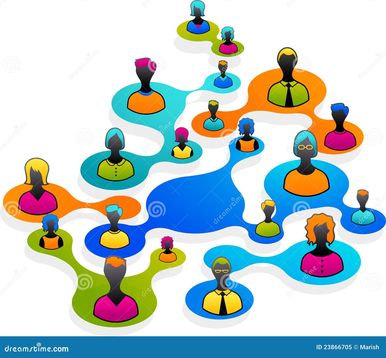 Social Media and Network Illustration Stock Vector - Illustration of ...