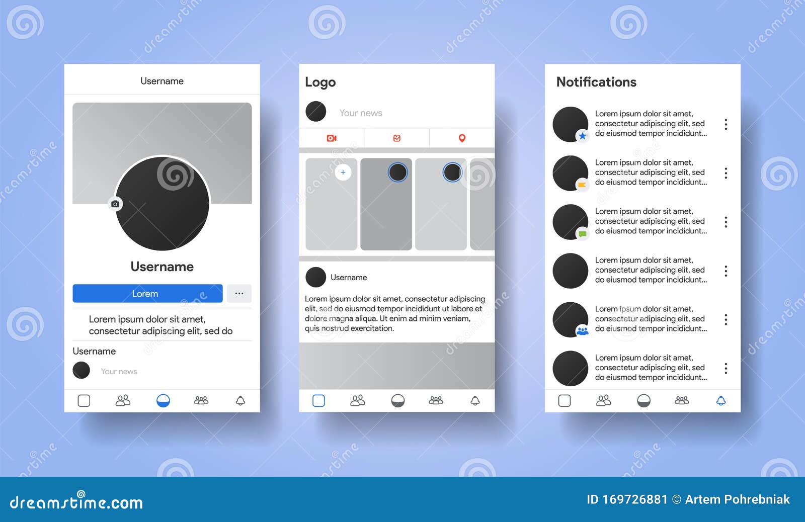 Social Media Network Inspired by Facebook. Mobile App with Photos and ... Social Media Network Inspired by Facebook. Mobile App with Photos and ...