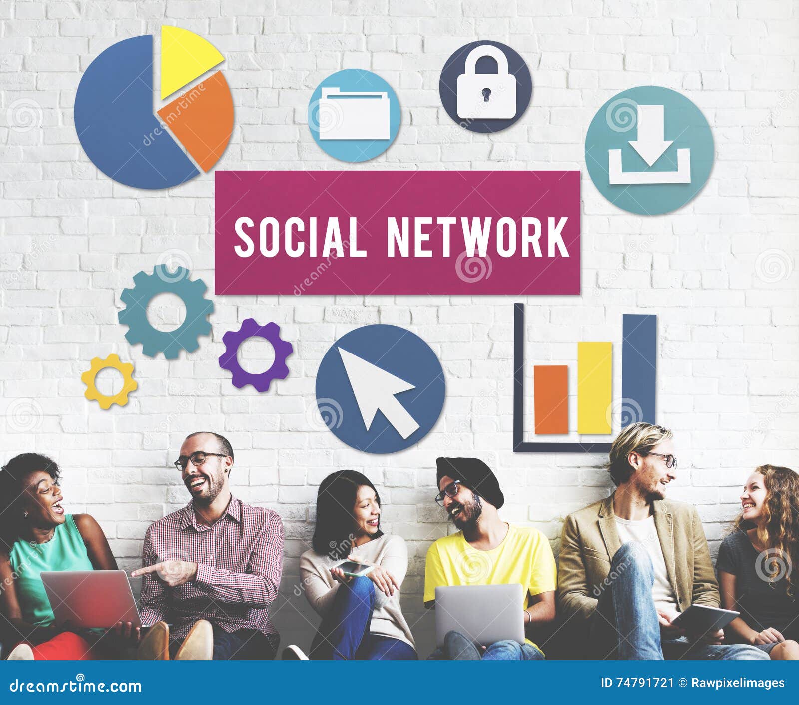 Social Media Network Internet Connection Concept Stock Image - Image of ...
