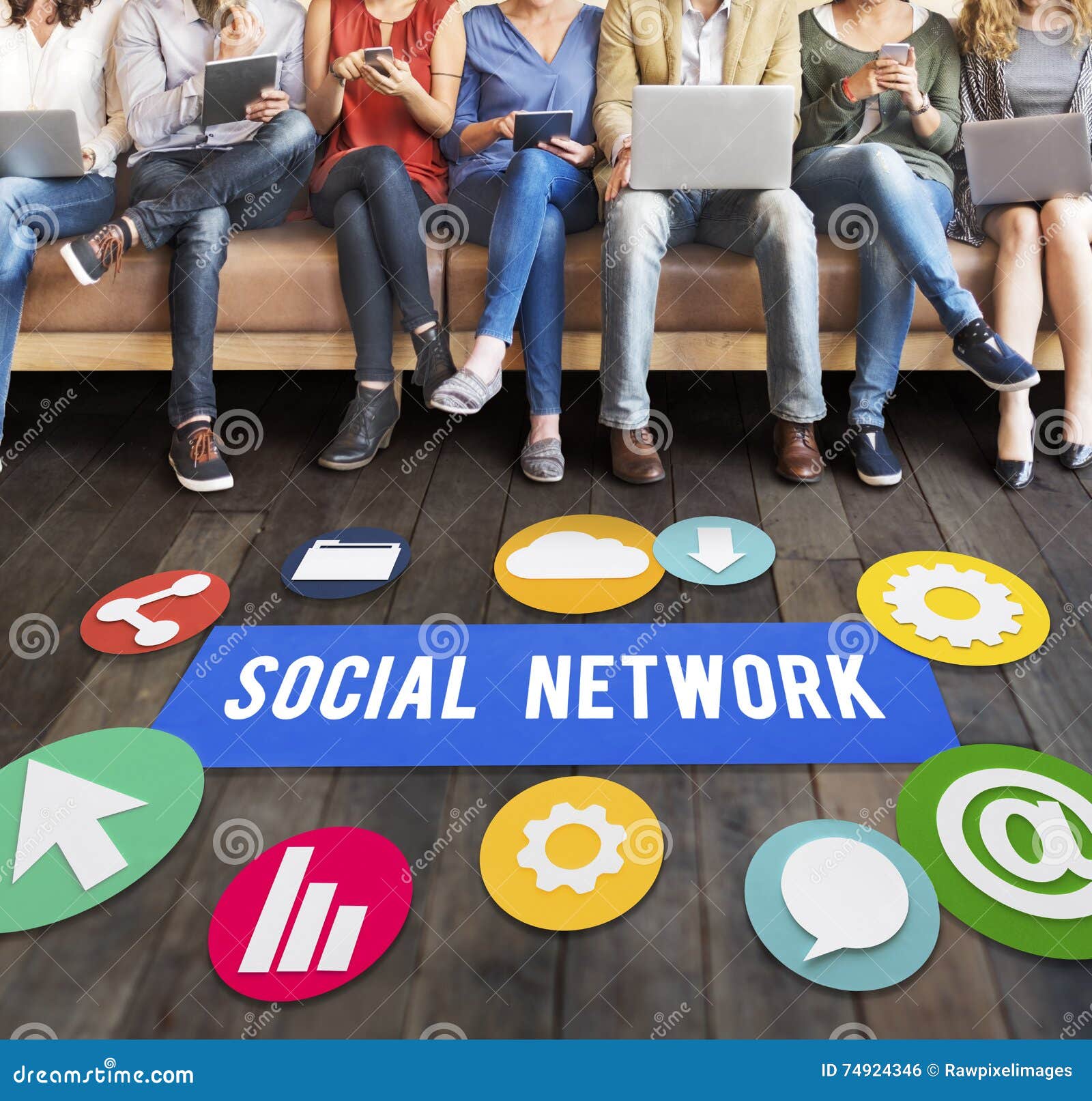 Social Media Network Internet Connection Concept Stock Photo - Image of ...