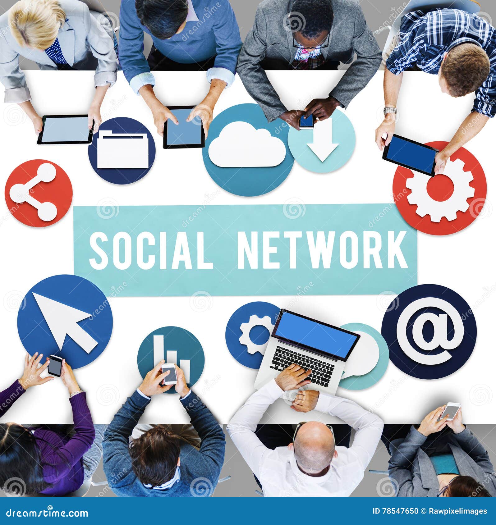 Social Media Network Internet Connection Concept Stock Photo - Image of ...