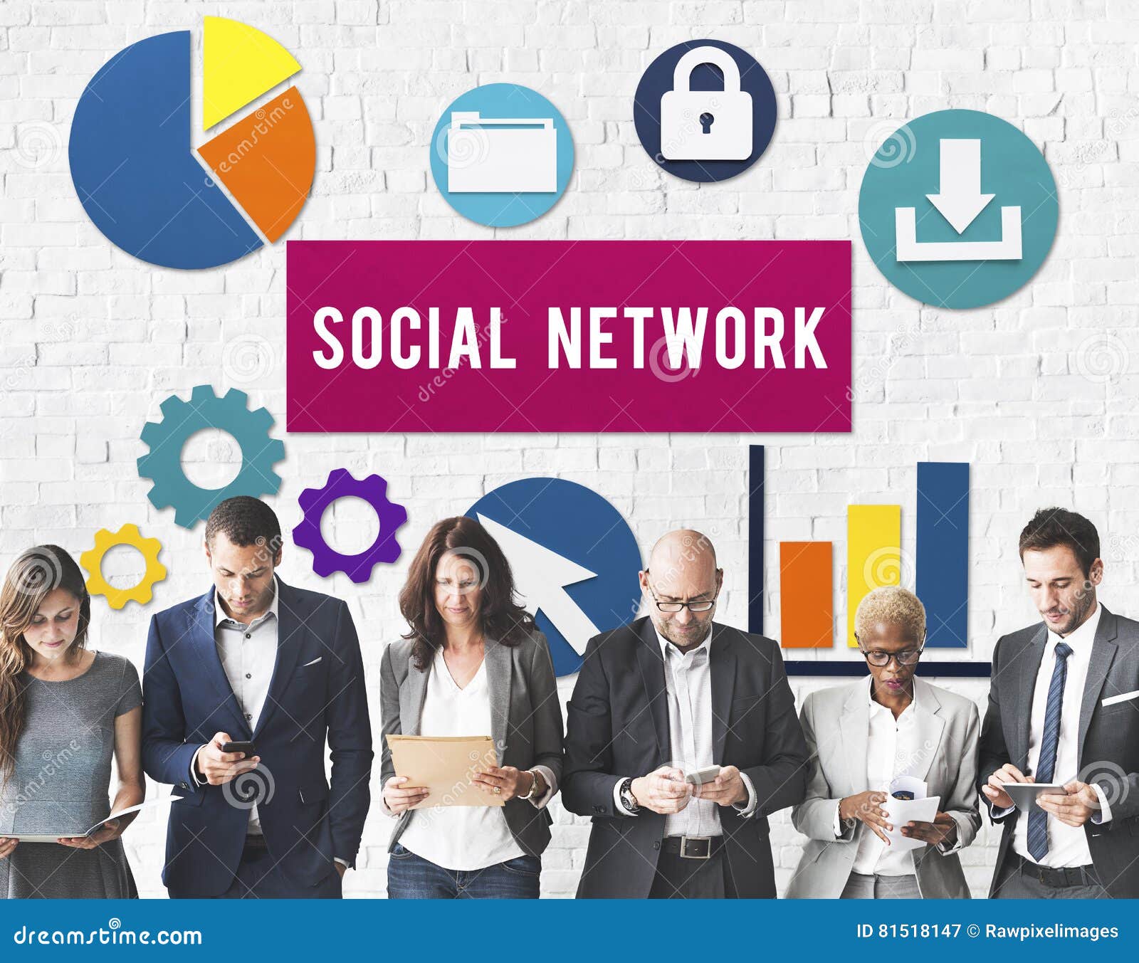 Social Media Network Internet Connection Concept Stock Image - Image of ...