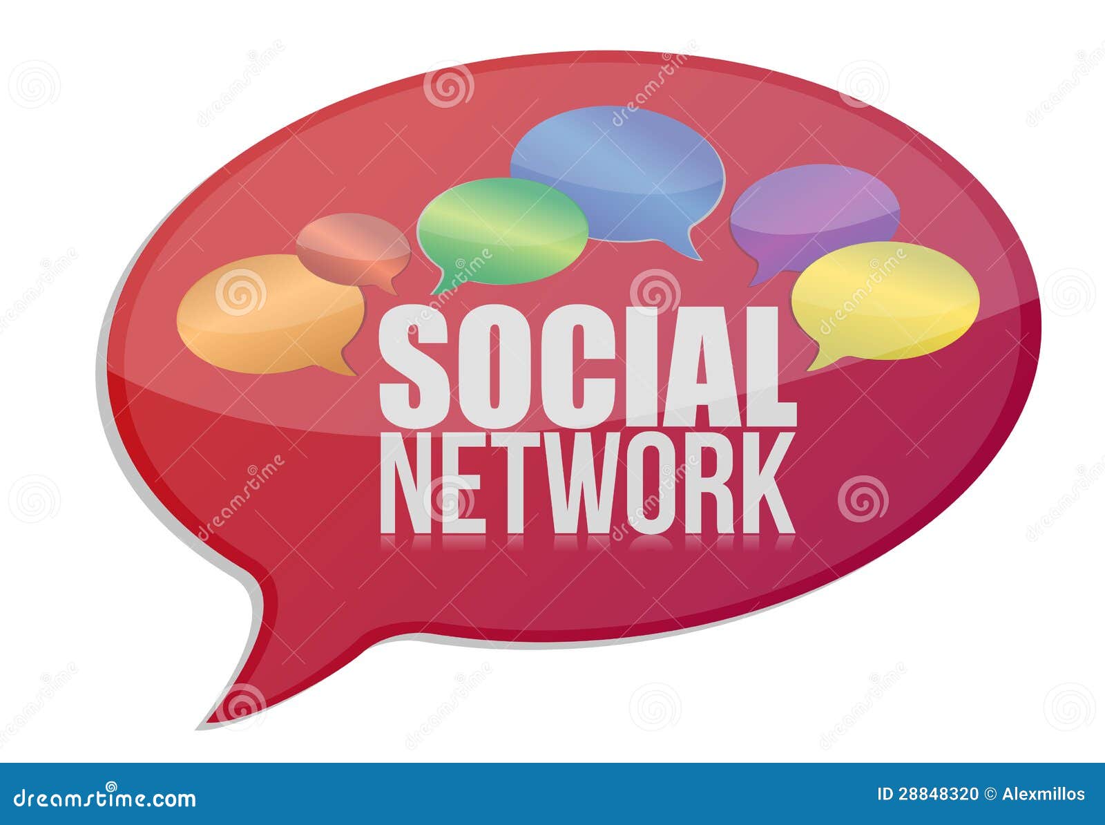 Social Media Network Message Icon Stock Illustration - Illustration of ...