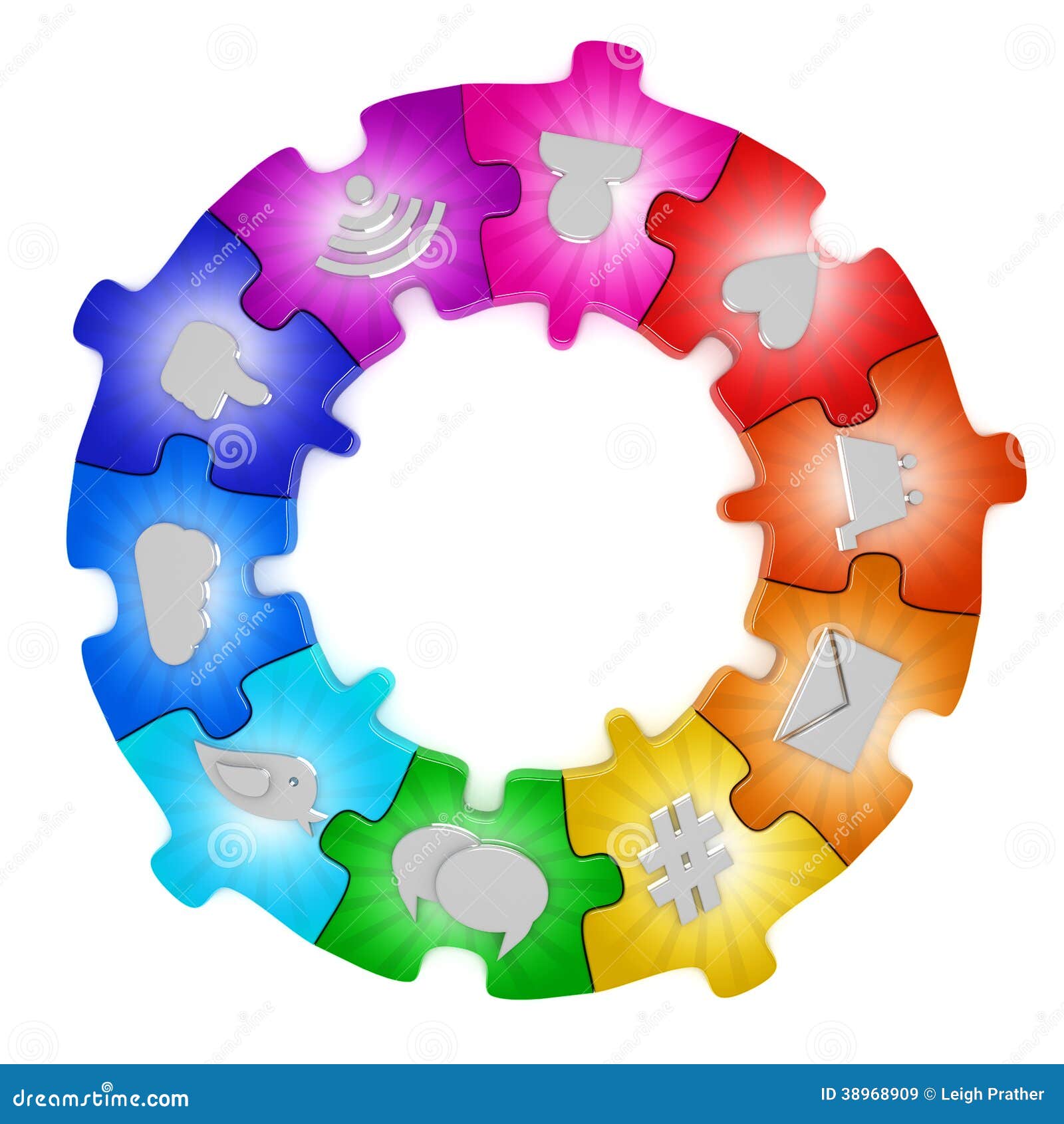 Social Media Network Puzzle Stock Illustration - Illustration of ...