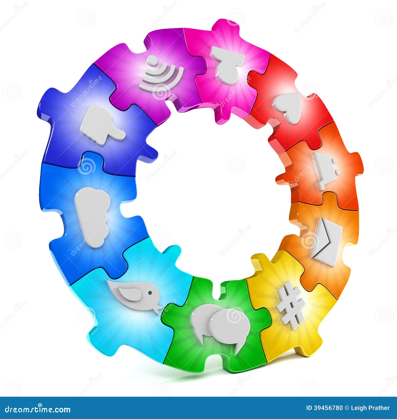 Social Media Network Puzzle Stock Illustration - Illustration of ...