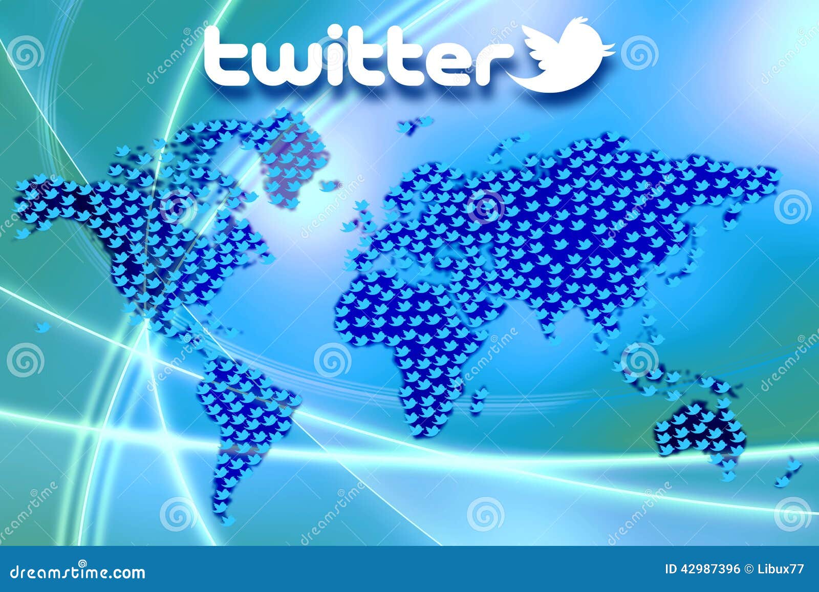 Social Media Network Twitter Logo Wallpaper Editorial Photo ...